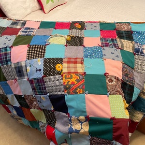 Vintage Handmade Patchwork Quilt - Etsy