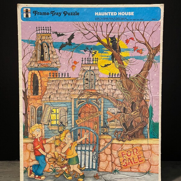 Haunted House Puzzle - Etsy