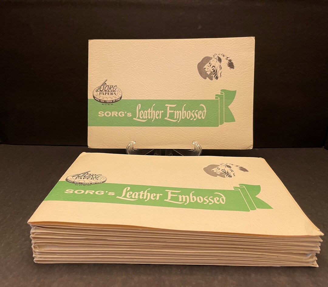 Vintage Salesman Booklet of Leather Embossed Papers - Etsy