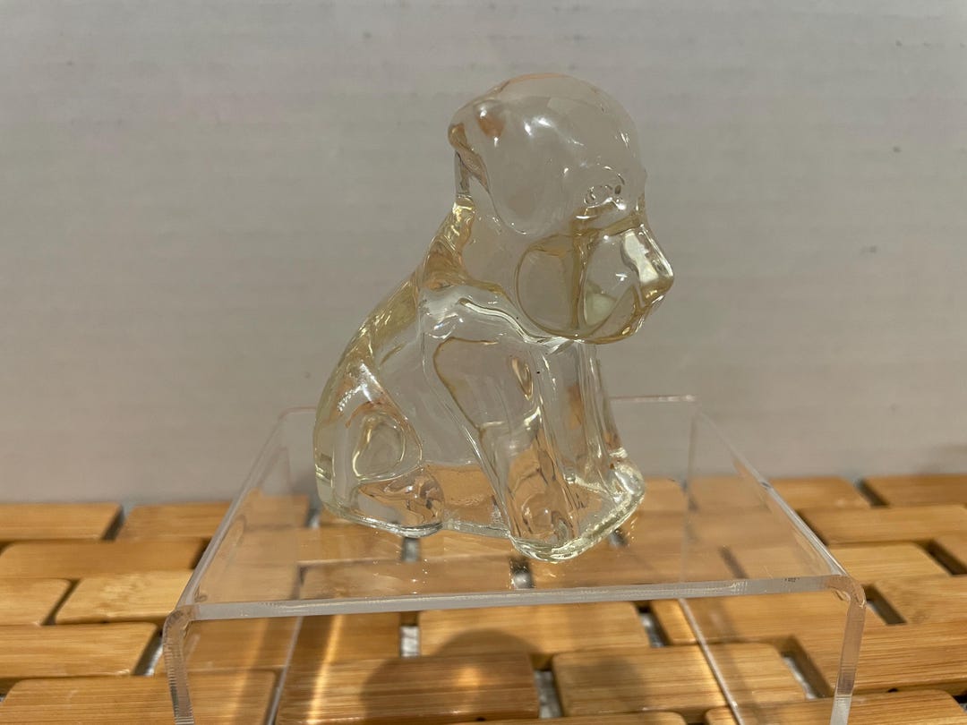 1940’s Federal Glass Mopey Puppy Dog Candy Container - Etsy