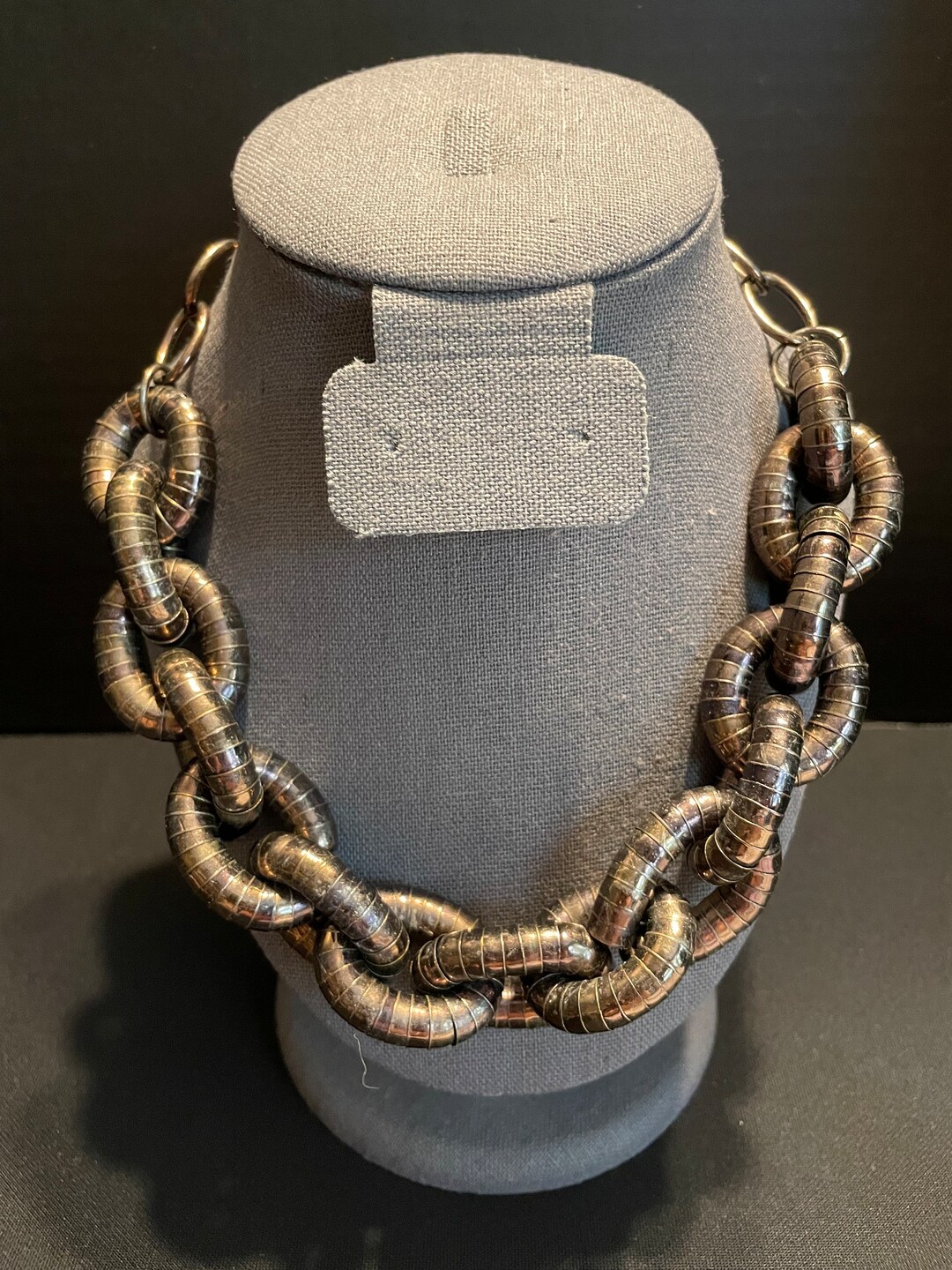 Vintage Chunky Link Statement Necklace - Etsy