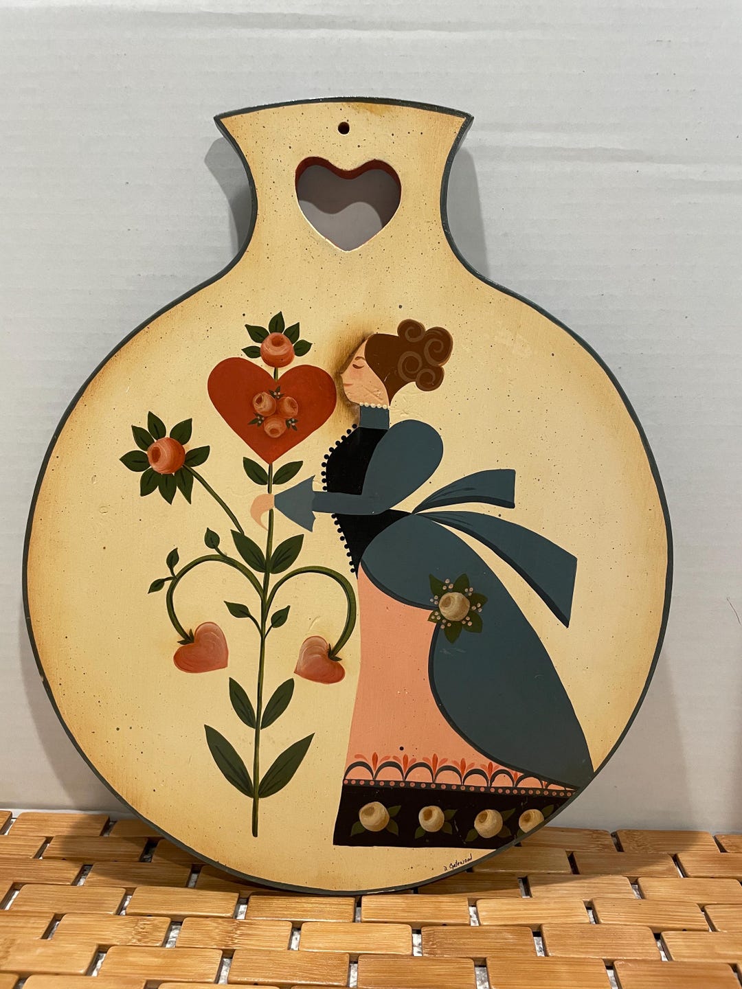 Vintage Wood Tole Painted Wall Hanging - Etsy