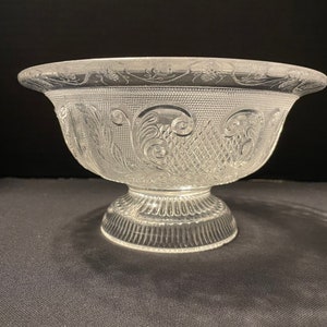 Vintage EAPG Rochelle Glass Compote Bowl - Etsy