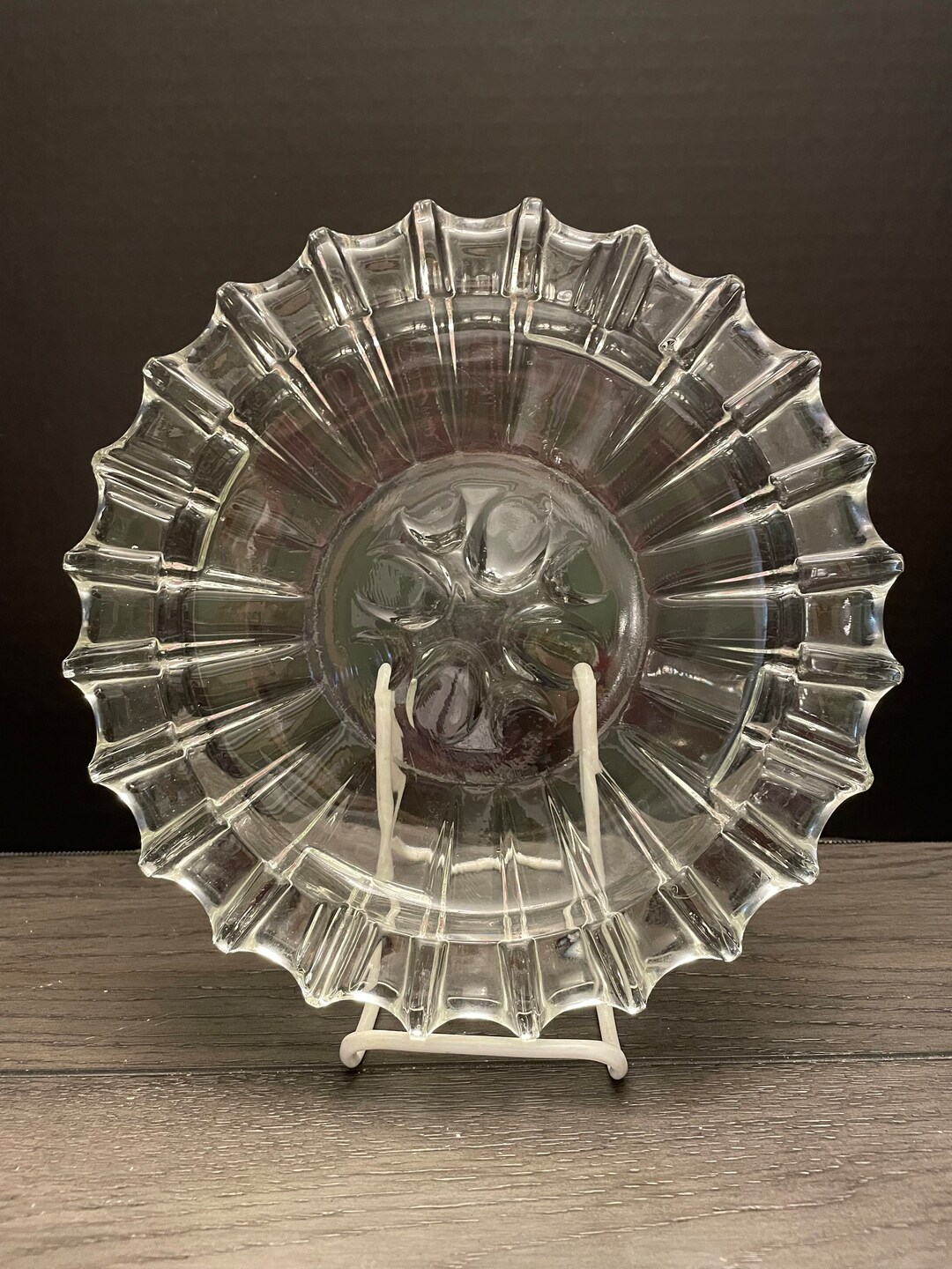 Vintage Thick Glass Ashtray - Etsy