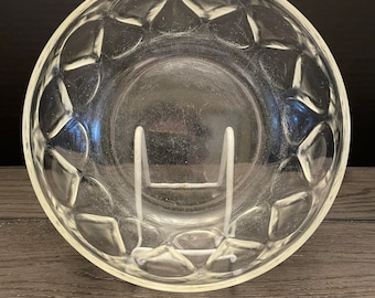 Clear Glass Bowl With Pebbled Bottom & Rays Coming up to Moons 8 1/2 - Etsy