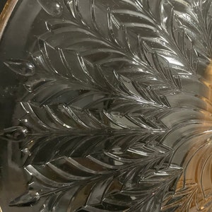 Vintage Large Clear Glass Platter - Etsy