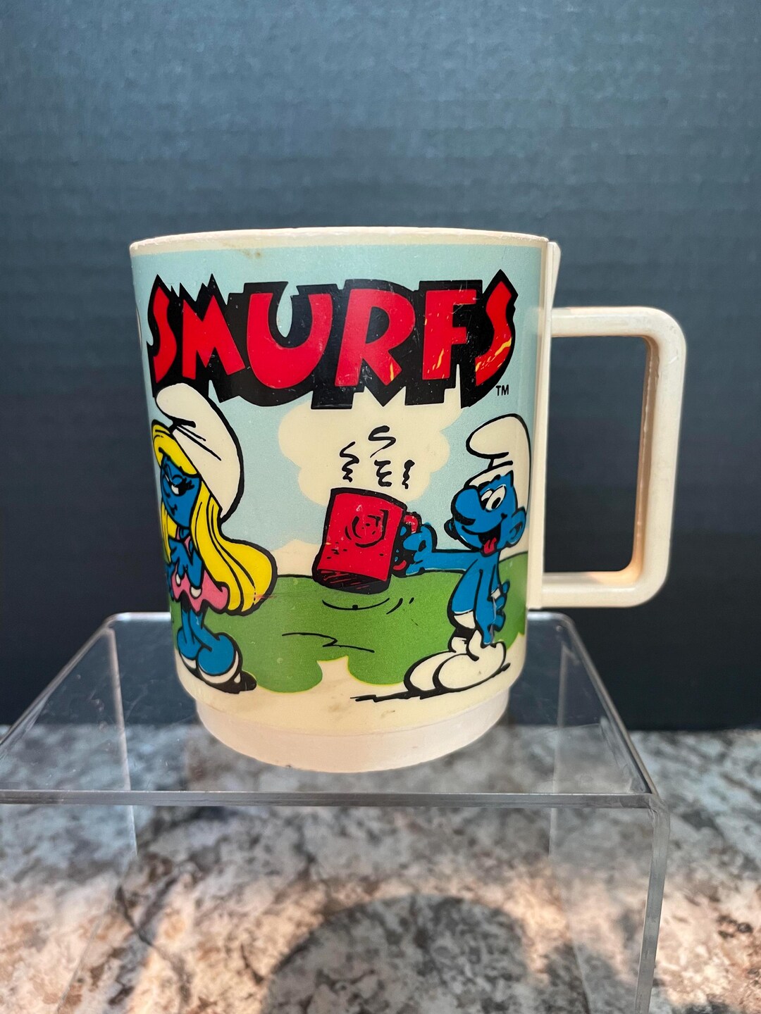 1980's Smurfs Plastic Cup - Etsy