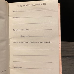 1976 Hallmark Diary - Etsy