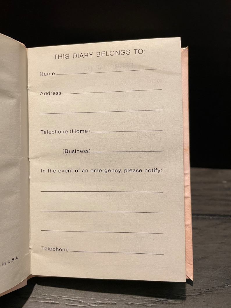 1976 Hallmark Diary - Etsy