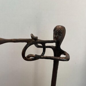 Vintage Cast Iron Trumpeter Statue - Etsy