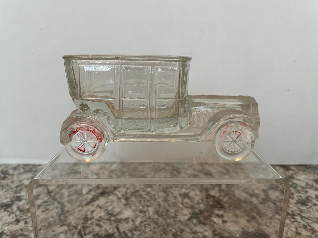 Vintage Clear Glass Victory Sedan Candy Container - Etsy