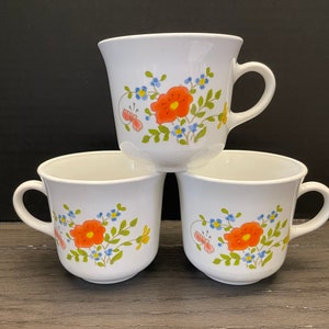 Vintage Corelle Wildflower Coffee Cups - Etsy