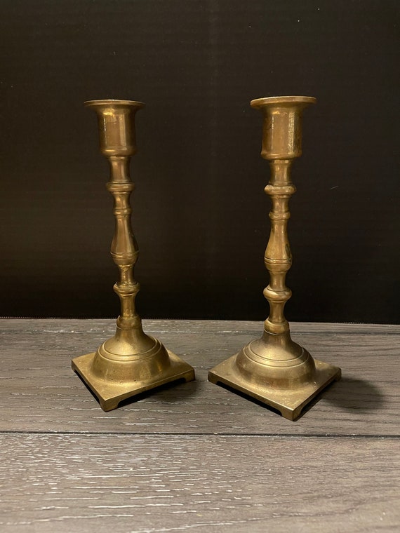 Vintage ADG Brass Candlesticks - Etsy