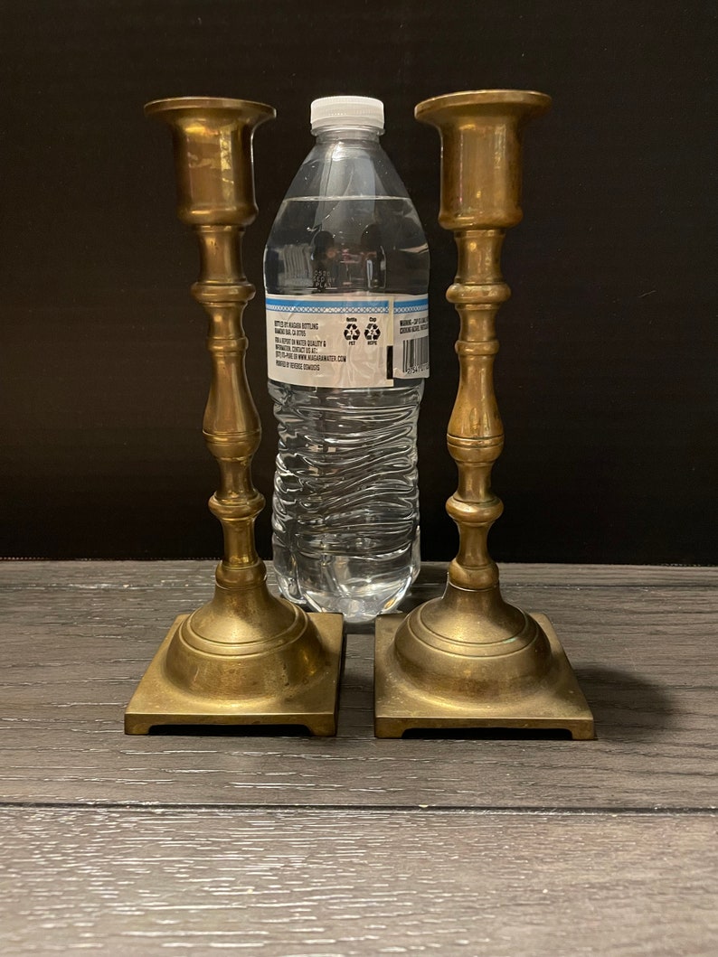 Vintage ADG Brass Candlesticks - Etsy