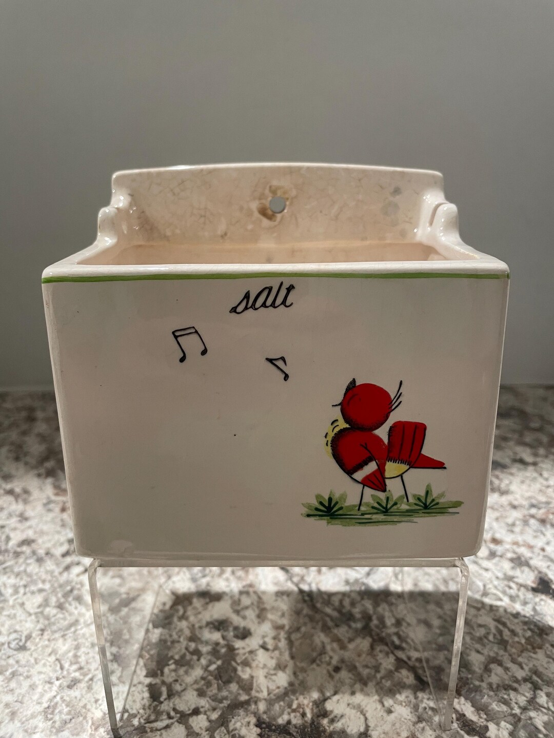 Vintage Ceramic Salt Box - Etsy