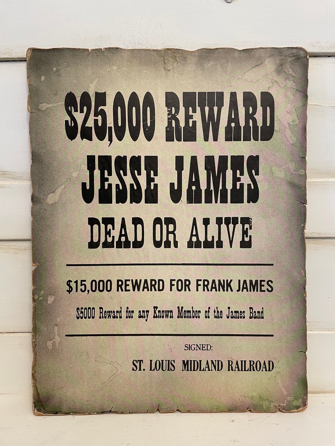 Vintage Jesse James Wanted Poster Picture - Etsy