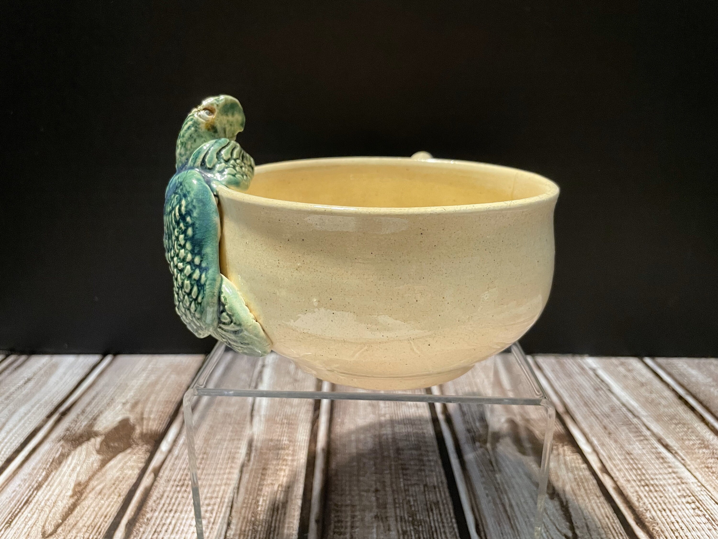 1994 Handmade Large Cup With Tortoise - Etsy