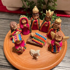 Vintage Clay Nativity Set - Etsy