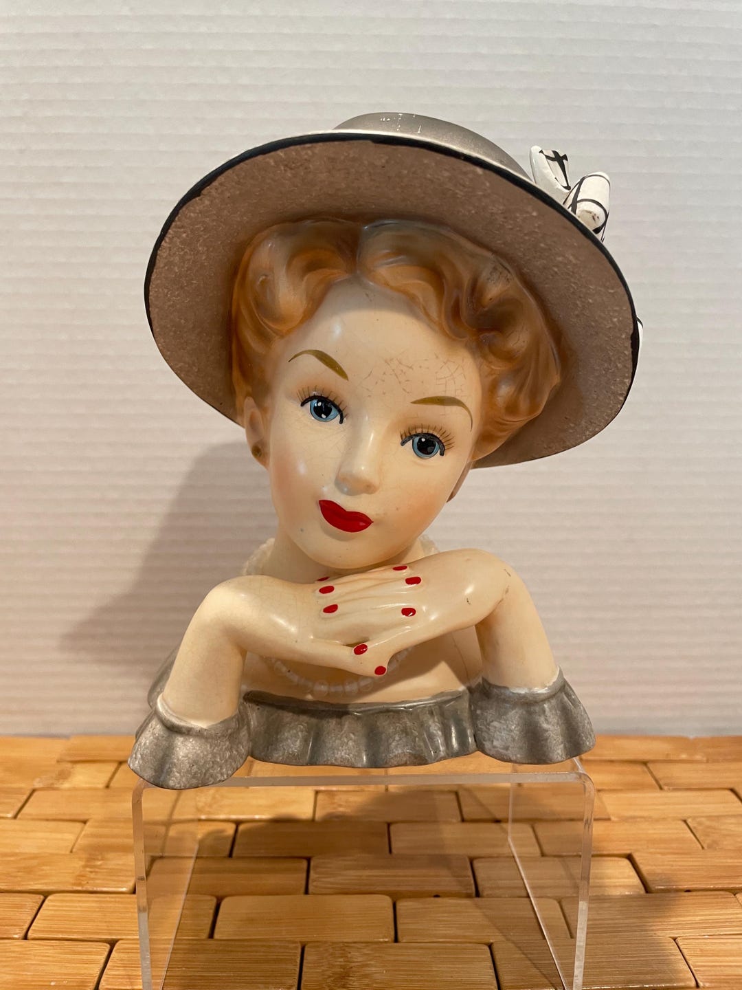 Vintage Relpo Lady Head Vase - Etsy