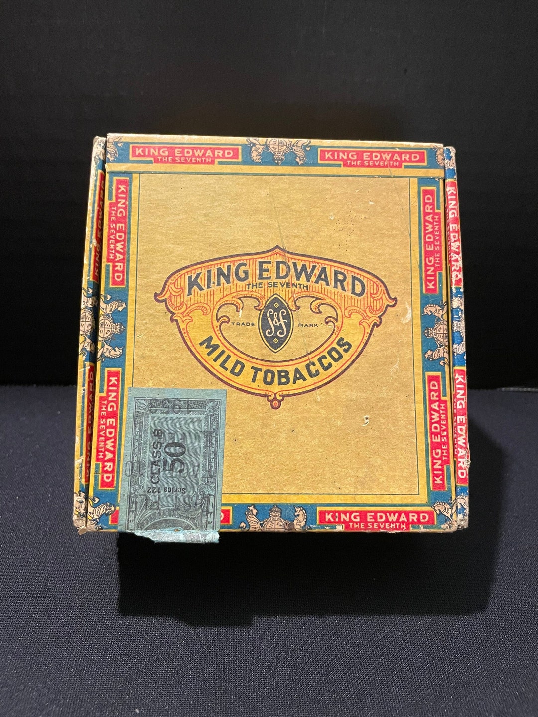 Vintage Square King Edwards Cigar Box - Etsy