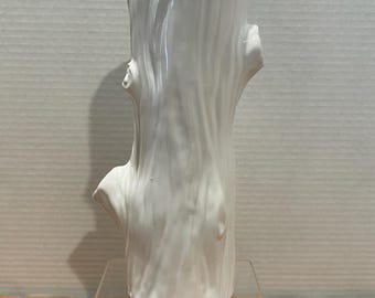 Vintage White Ceramic Tree Trunk Vase - Etsy