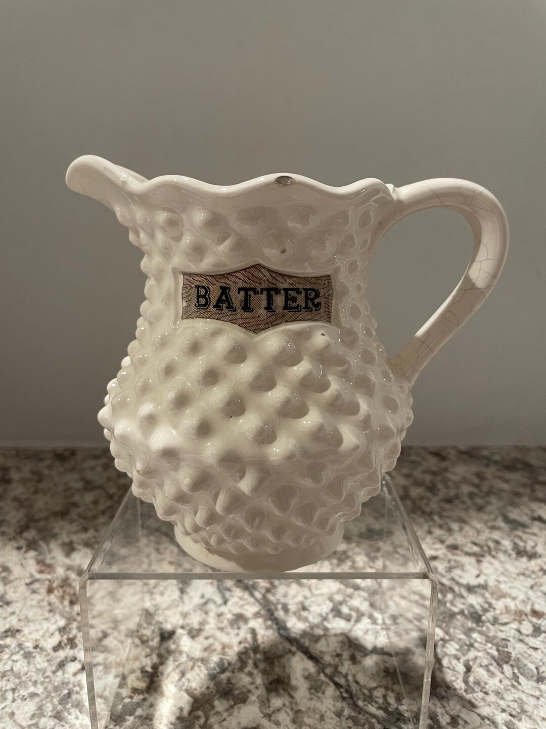 Vintage Hobnail Batter Pitcher - Etsy