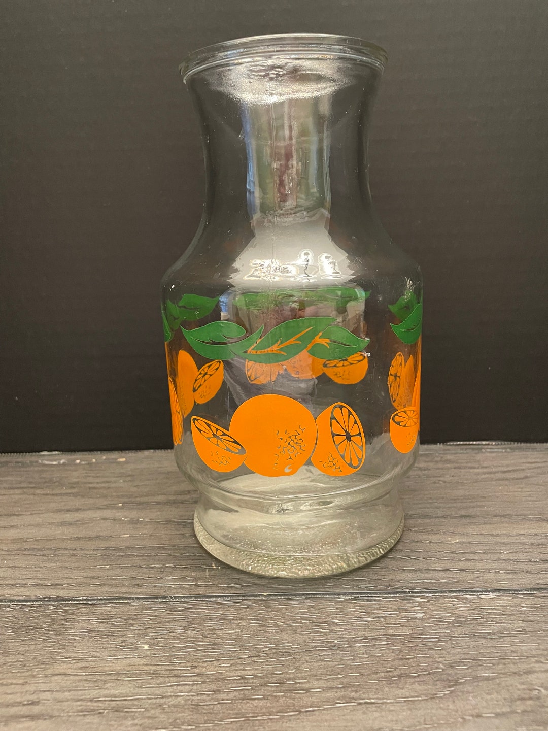 Vintage Glass Orange Juice Pitcher - Etsy