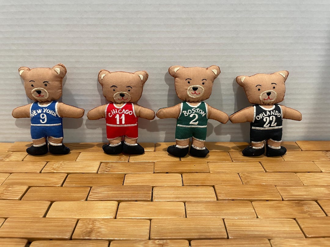 Vintage Small Stuffed NBA Sports Bears - Etsy