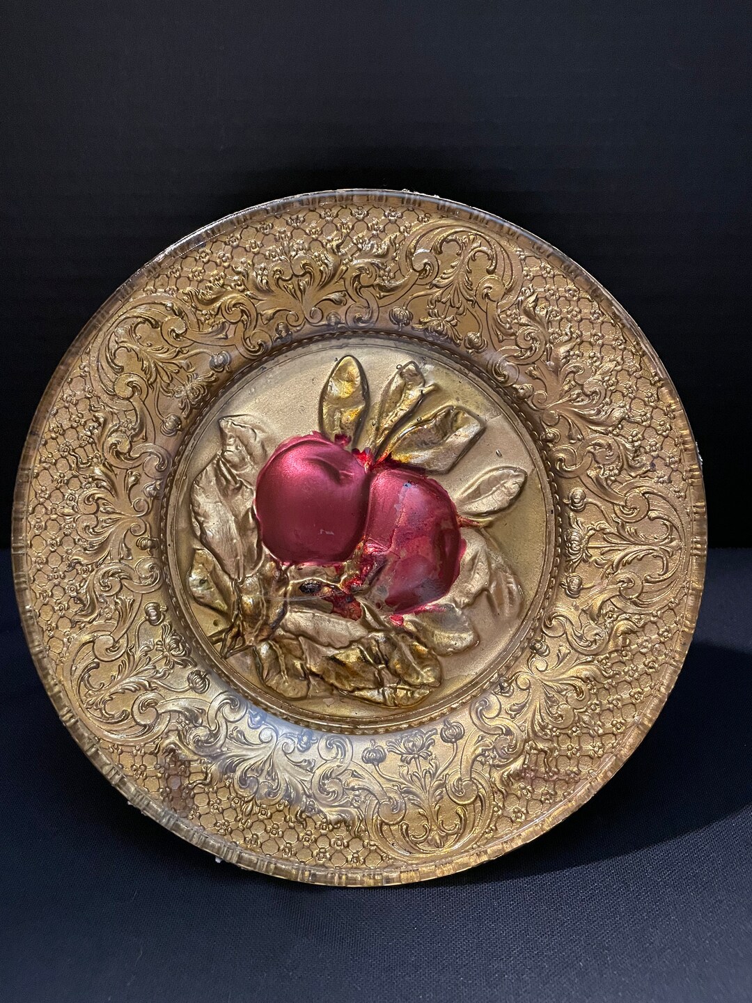 1900's Goofus Glass Plate - Etsy