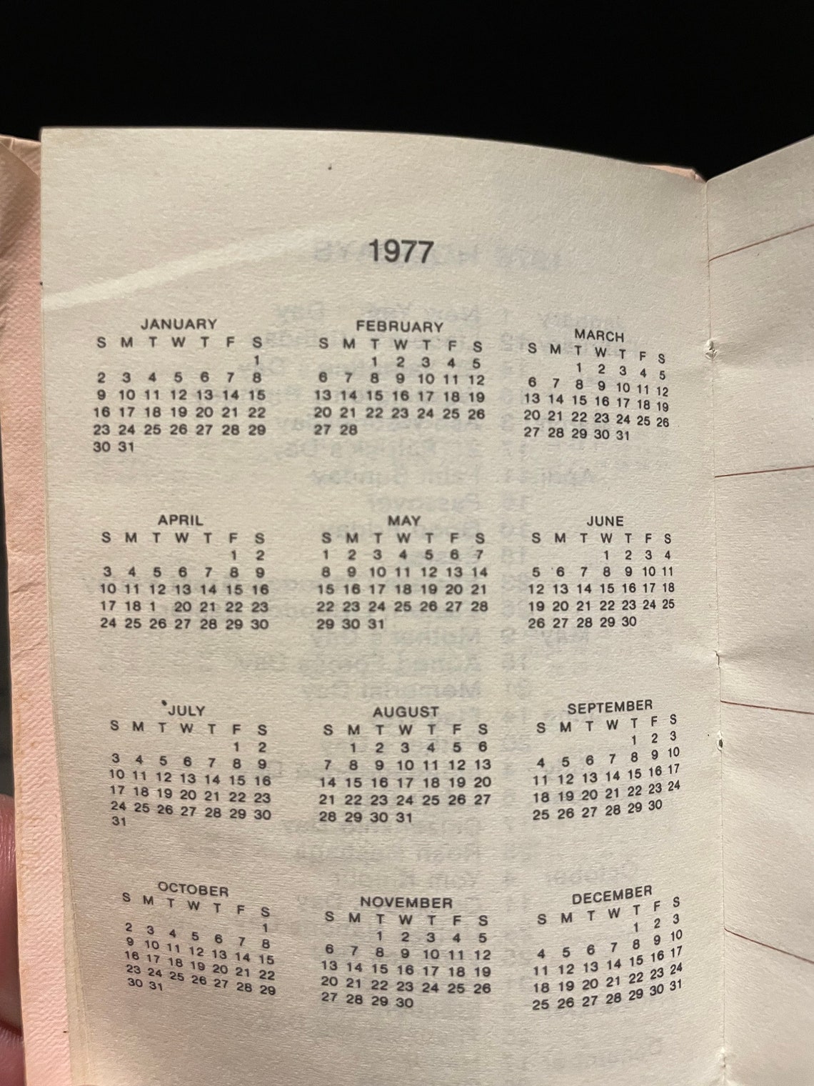 1976 Hallmark Diary - Etsy
