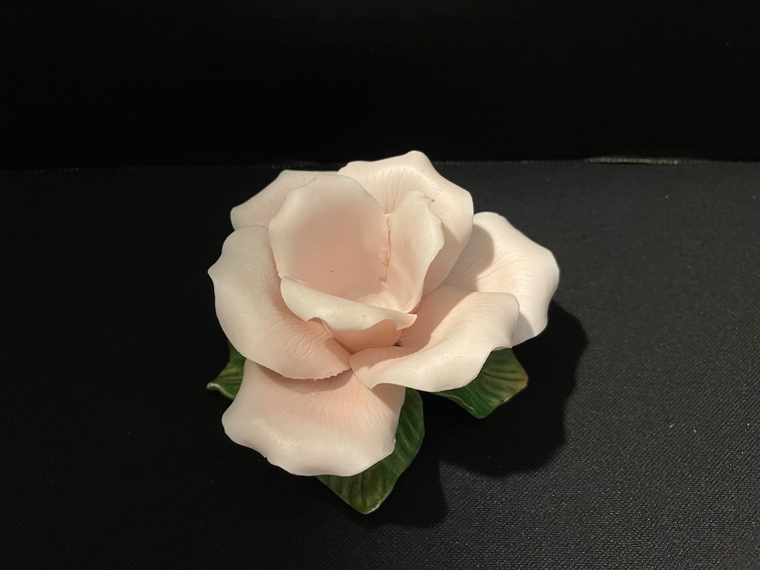 2000 Porcelain Pink Rose Figurine - Etsy