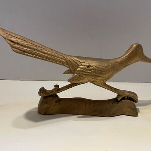 Vintage Solid Brass Road Runner Figurine - Etsy