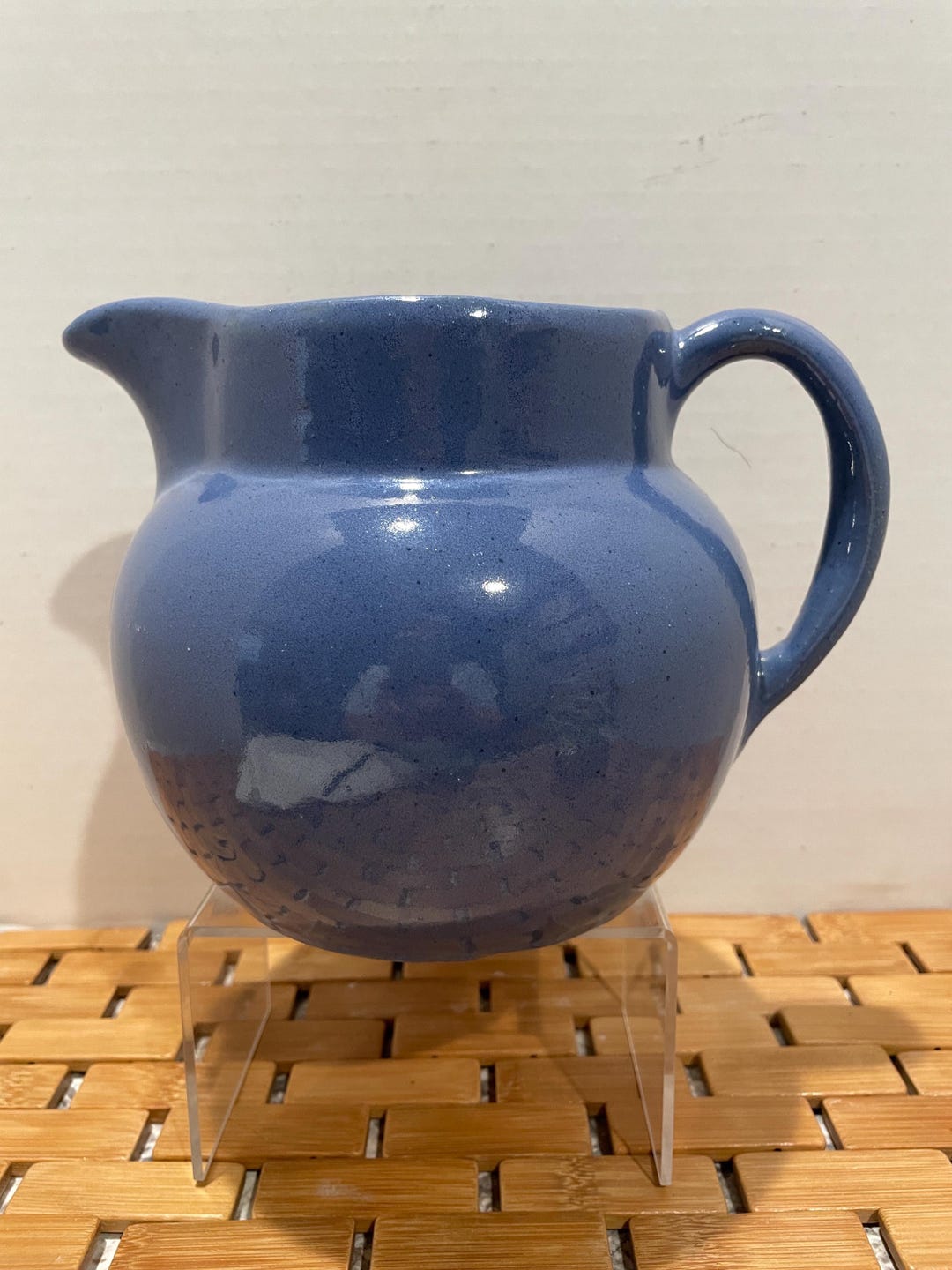 Vintage Kentucky Bybee Cornflower Blue Stoneware Pitcher - Etsy
