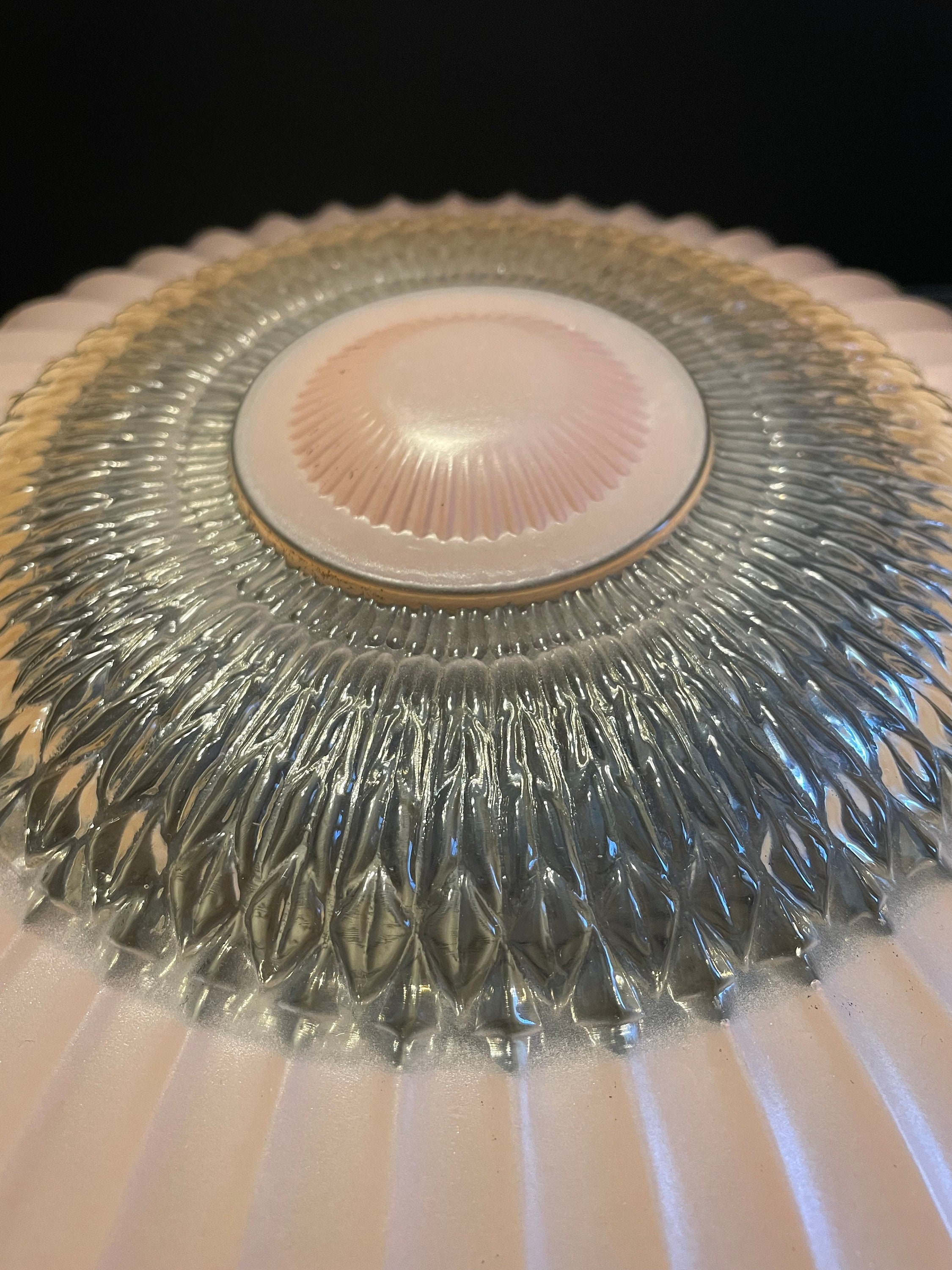 1930's Pink Depression Glass Ceiling Light Cover - Etsy