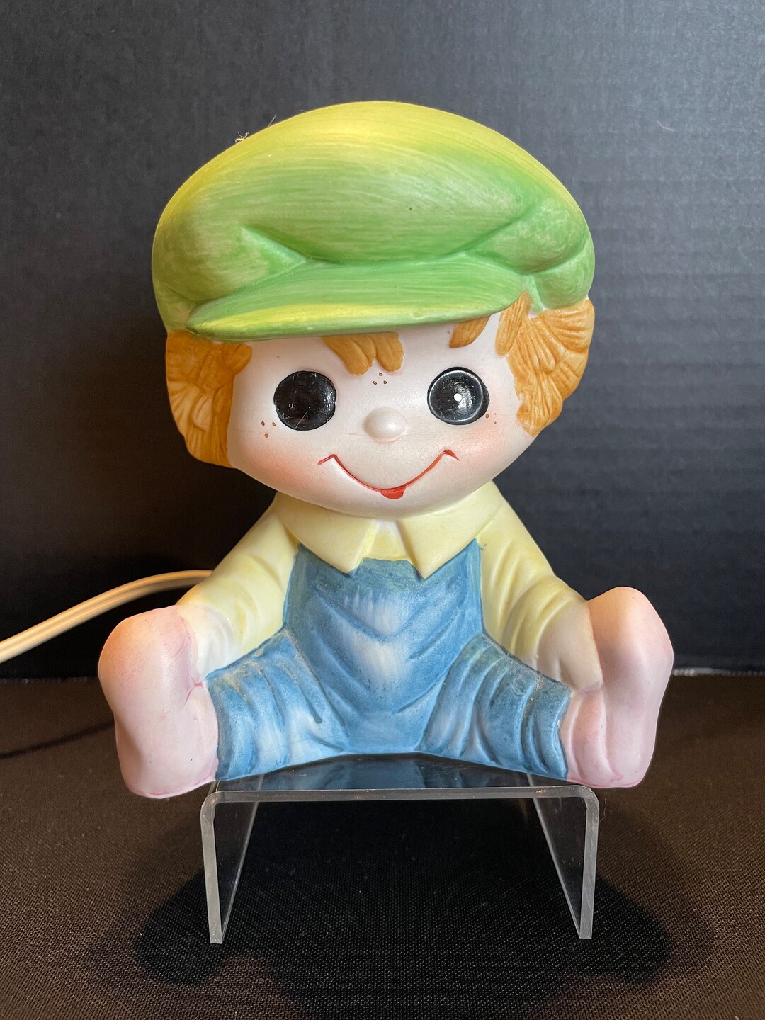 Vintage Ceramic Little Boy Night Light - Etsy