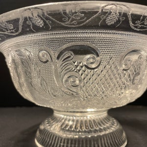 Vintage EAPG Rochelle Glass Compote Bowl - Etsy