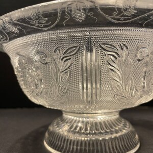 Vintage EAPG Rochelle Glass Compote Bowl - Etsy