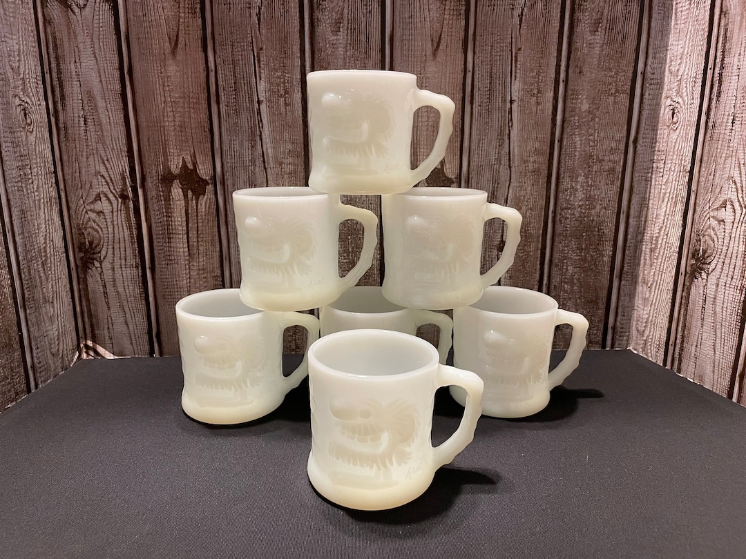 1970’s Milkglass GROG Coffee Cups - Etsy