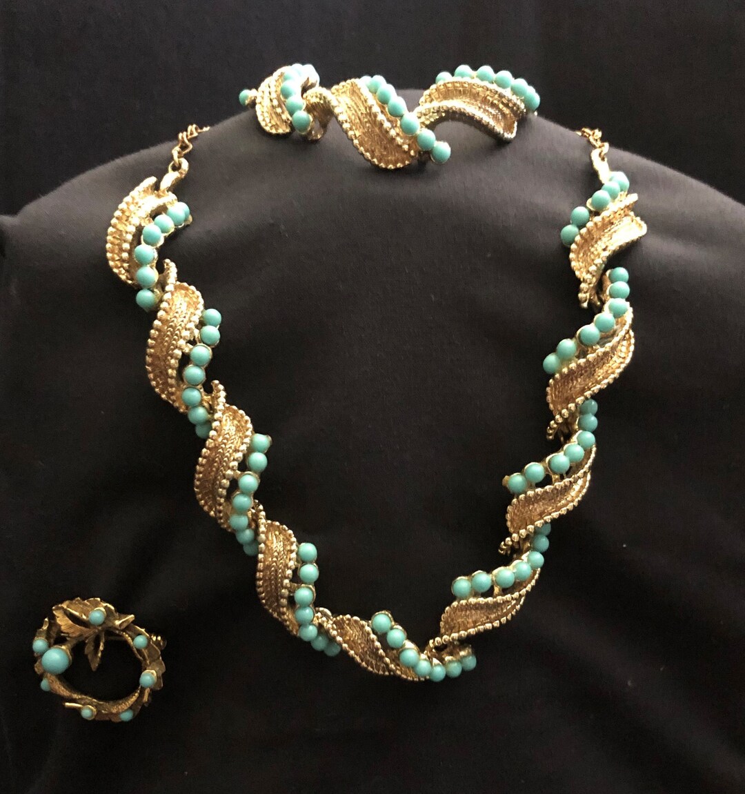 1920/1930 Coro Necklace, Bracelet and Brooch Jewelry Set - Etsy