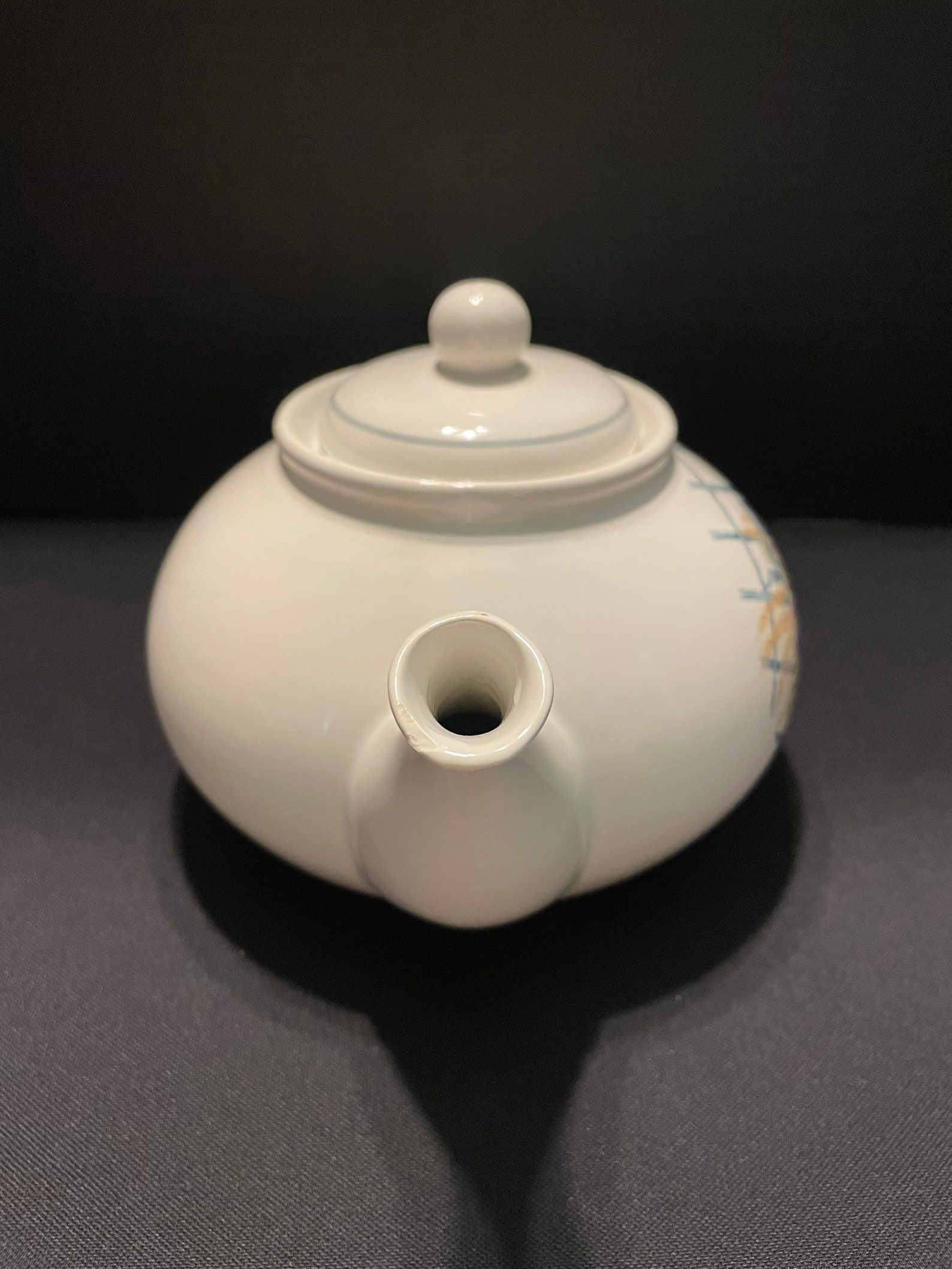 Vintage Fat Squatty Fruit Basket Teapot - Etsy