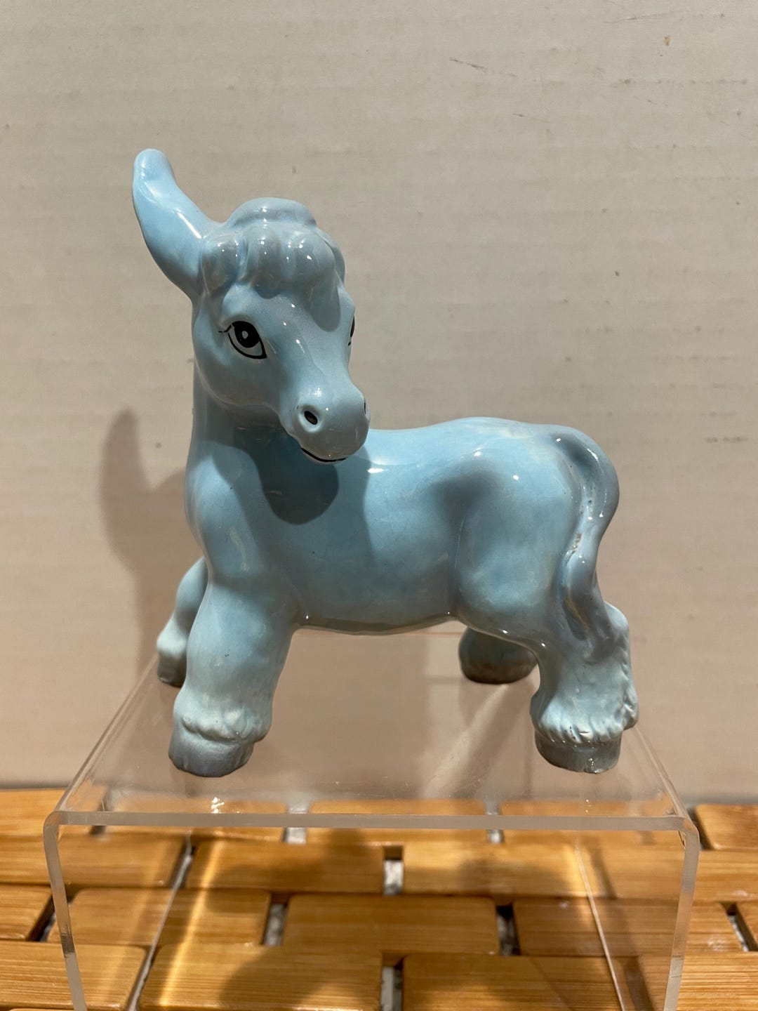 Vintage Baby Blue Donkey Figurine - Etsy