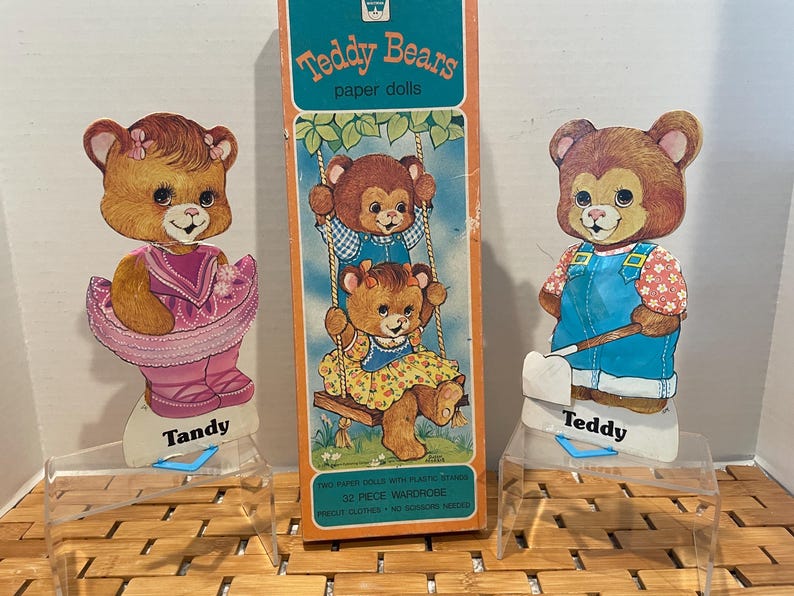 1979 Teddy Bear Paper Dolls - Etsy