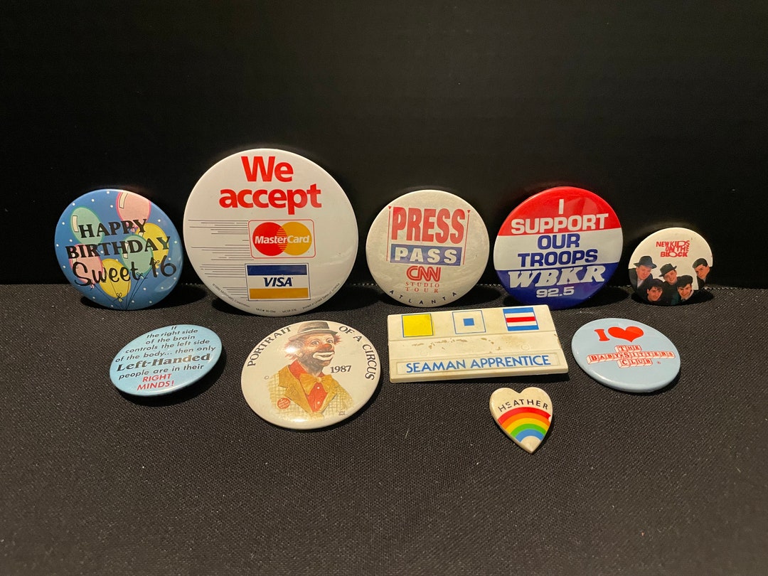 Vintage Misc. Lapel Buttons - Etsy