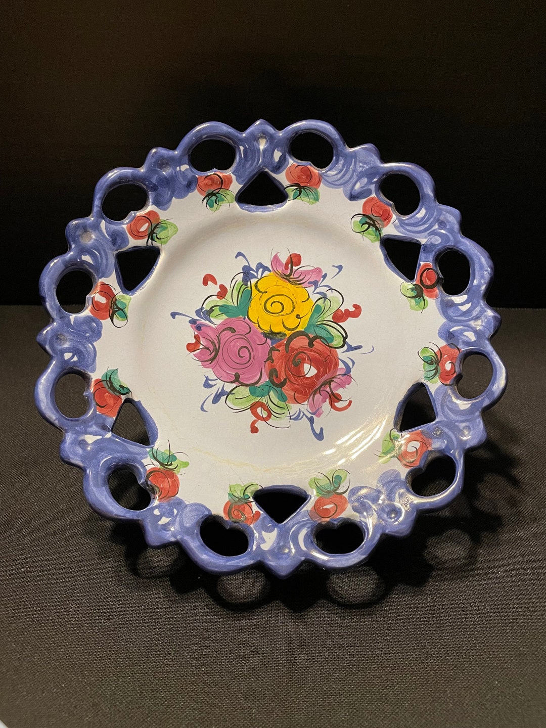 Vintage Handmade Collectible Plate - Etsy