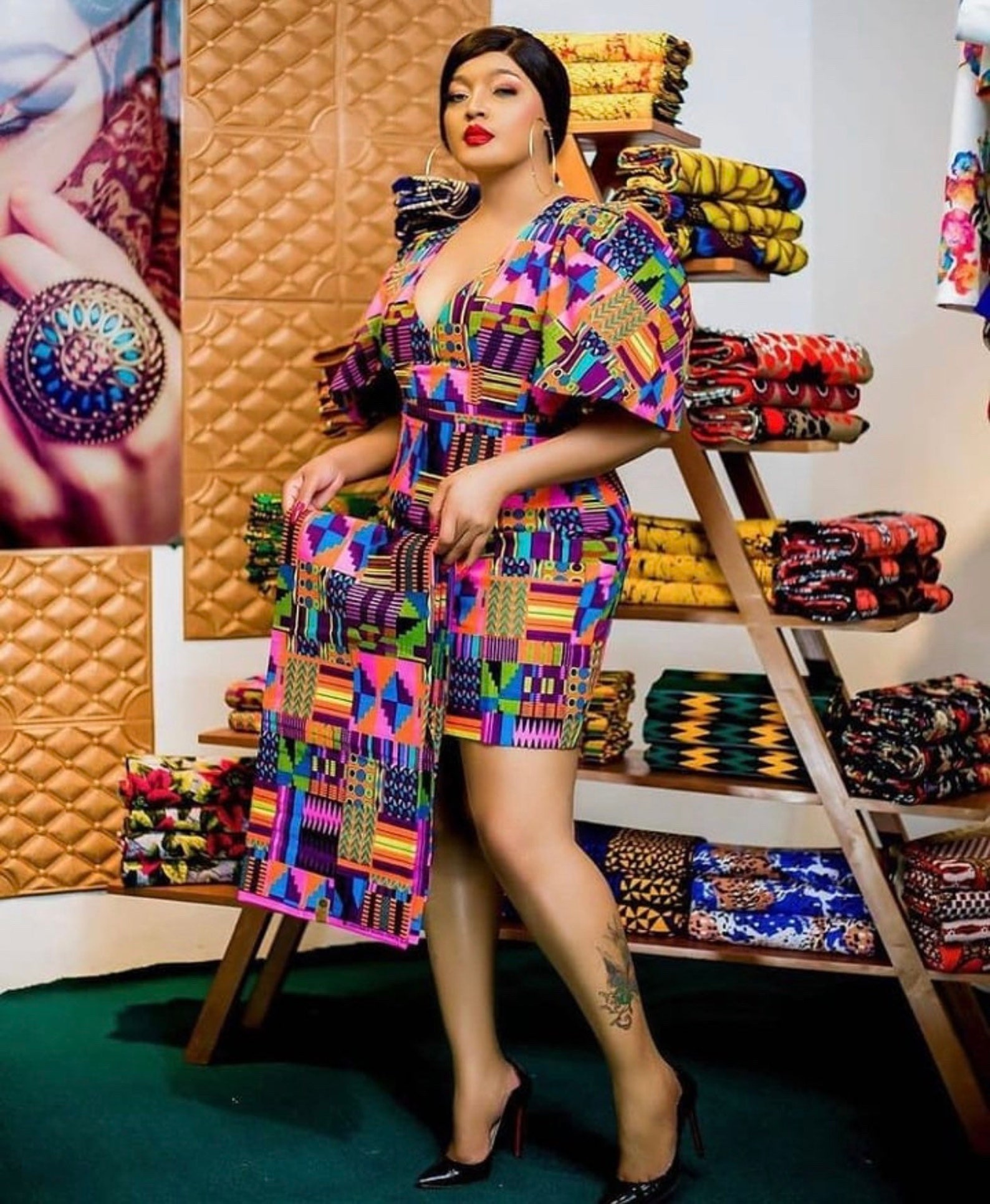 African Mini Dress African Women Clothing Ankara Dress - Etsy