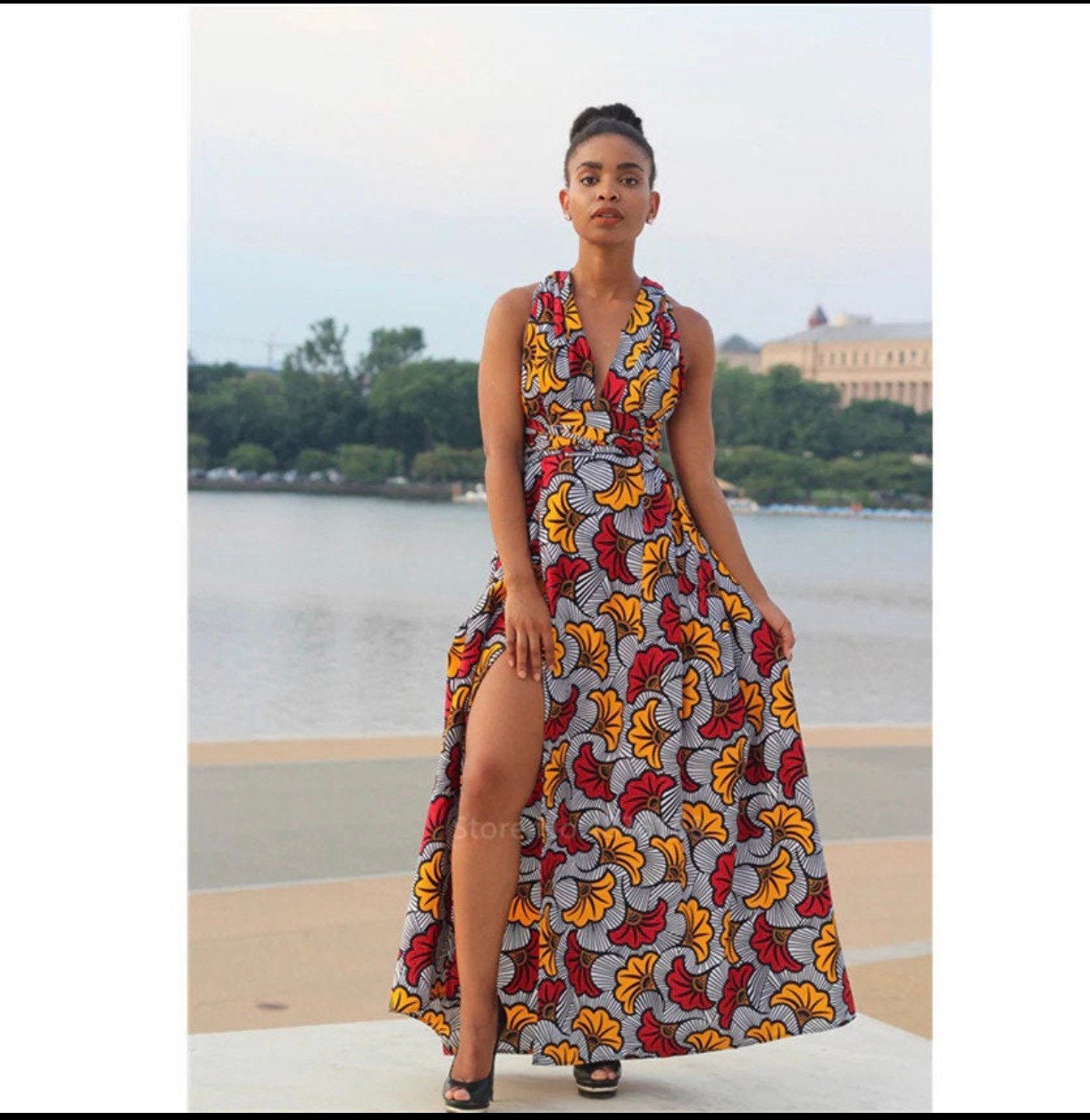 African Ankara Prom Dress Infinity Dress - Etsy