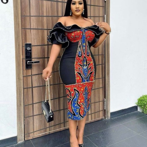 African Mini Dress African Women Clothing Ankara Dress - Etsy