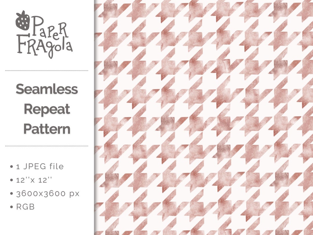 Watercolor Houndstooth Seamless Repeat Pattern Valentine - Etsy