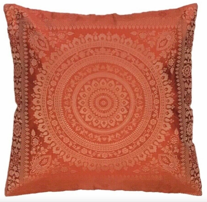 40 X 40 Cm Bohemian Indian Mandala Cushion Cover Banarasi Art - Etsy UK