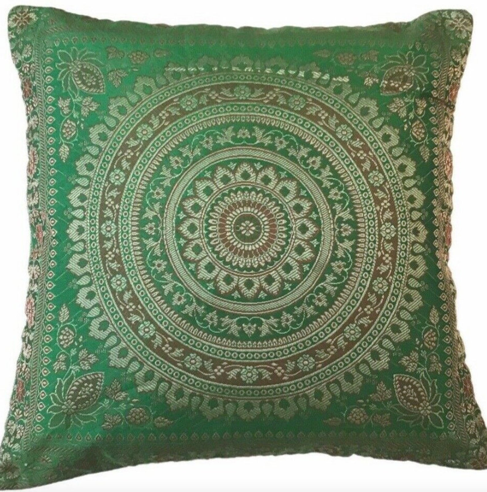 40 X 40 Cm Bohemian Indian Mandala Cushion Cover Banarasi Art - Etsy UK